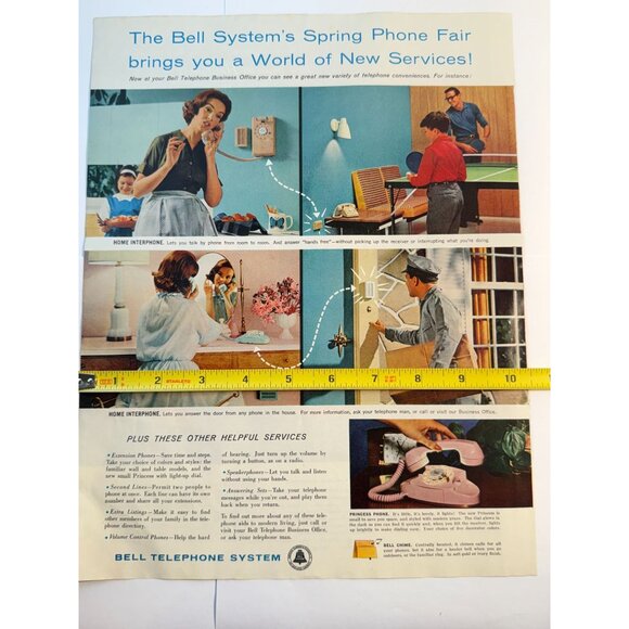 Art | Vintage 1961 Bell Telephone Rotary Dial Retro Advertisement Print ...